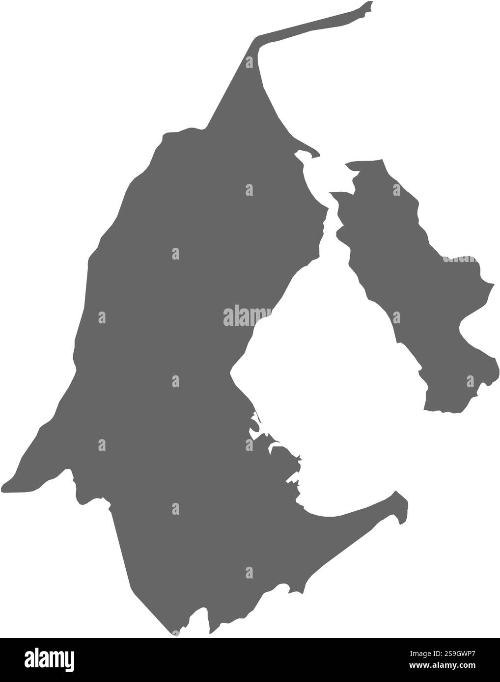 Zulia vector outline map Stock Vector Images - Alamy