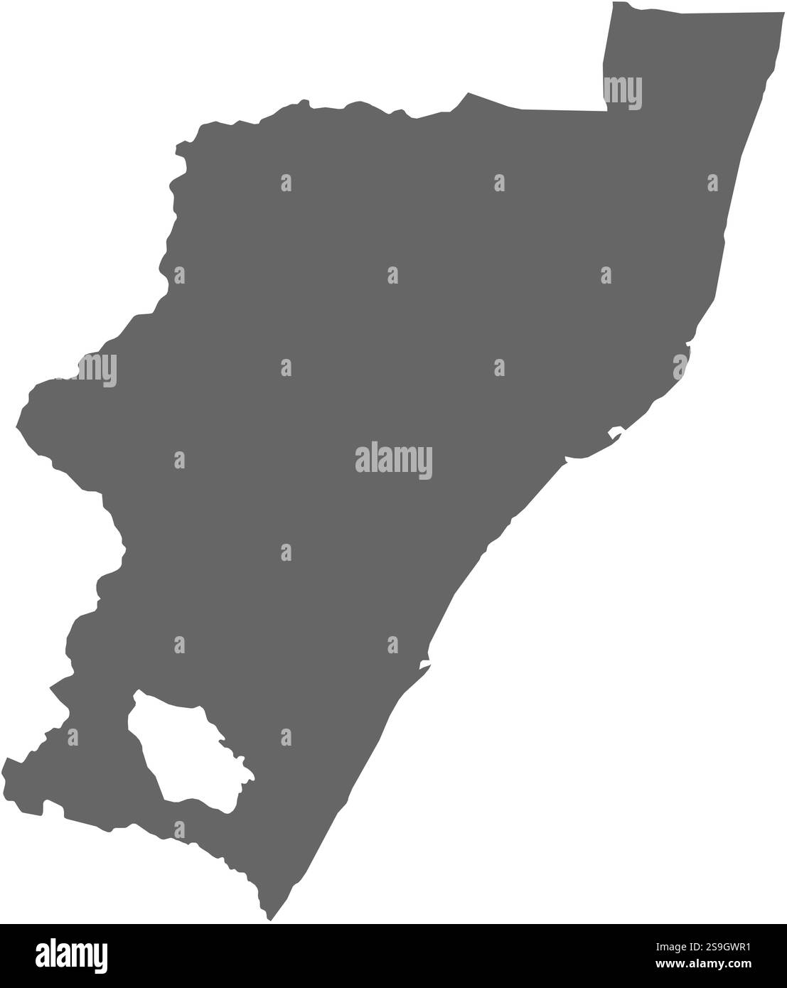 Map of KwaZulu-Natal, a province of South Africa Stock Vector Image ...