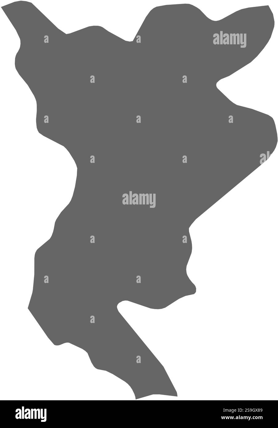 Map of Siliana, a province of Tunisia Stock Vector Image & Art - Alamy