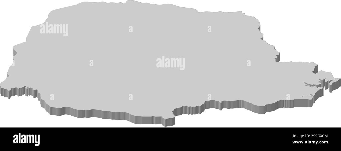 Parana state map vector vectors hi-res stock photography and images - Alamy