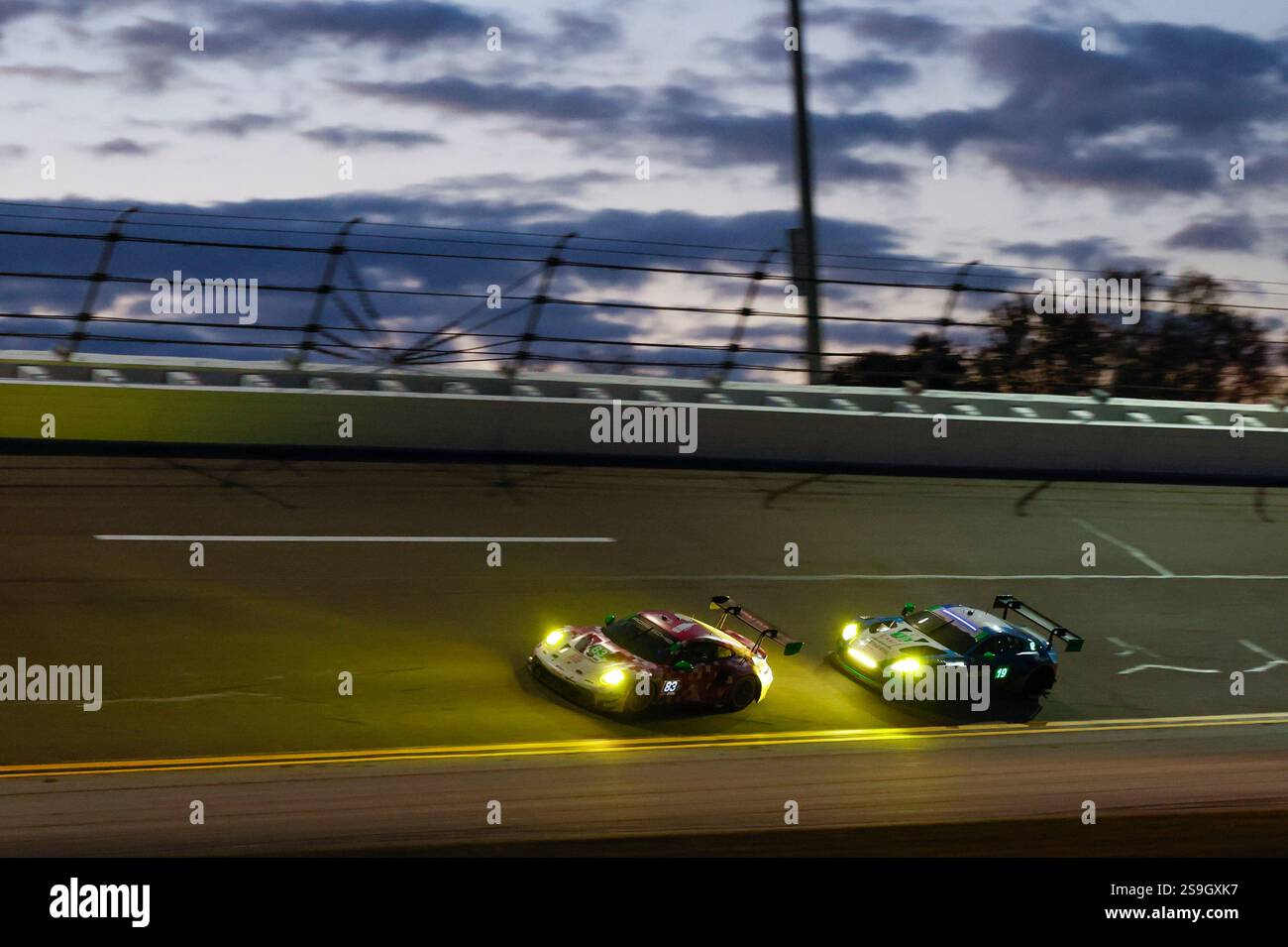 DAYTONA BEACH, FL - JANUARY 26: The #83 Iron Dames Porsche 911 GT3 R ...