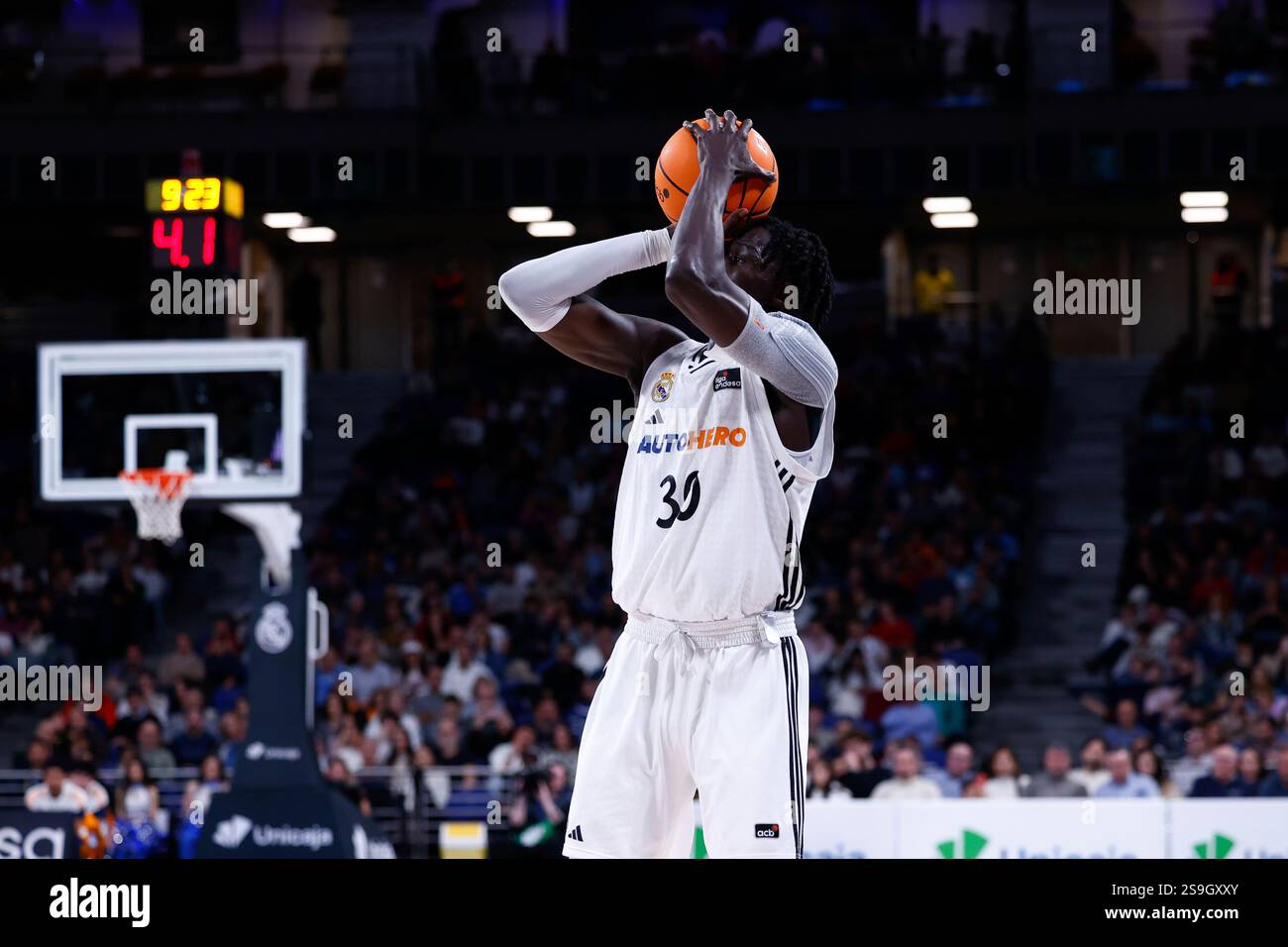 Eli John Ndiaye of Real Madrid in action during the Spanish League ...