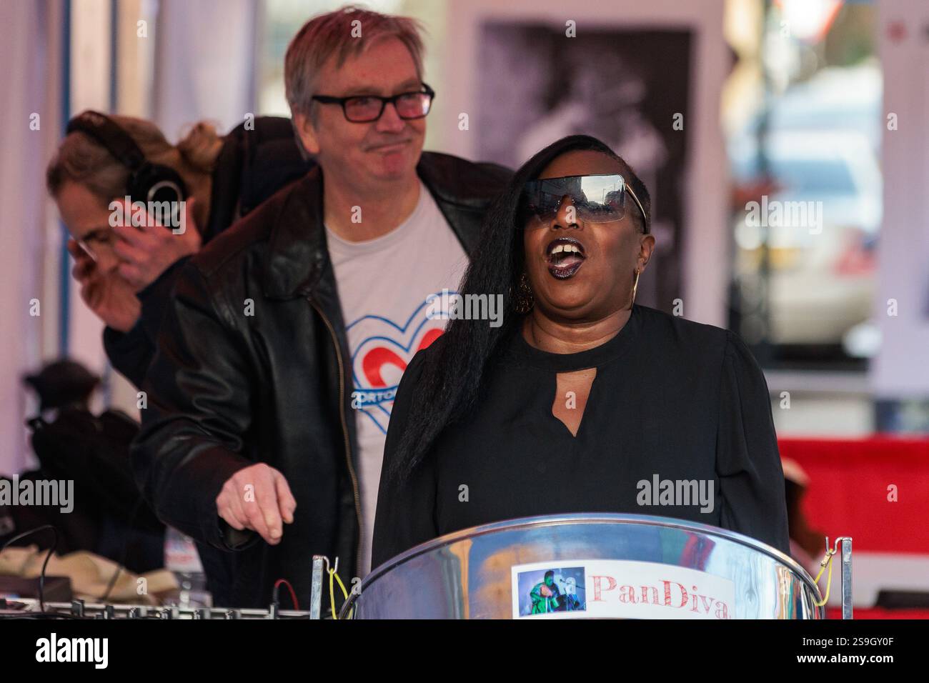 London, UK. 25th January, 2025. Debra 'PanDiva' Eden, steelpan arranger ...