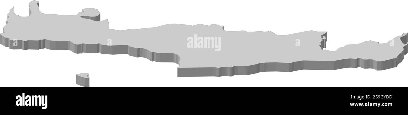 Map of Crete, a province of Greece Stock Vector Image & Art - Alamy