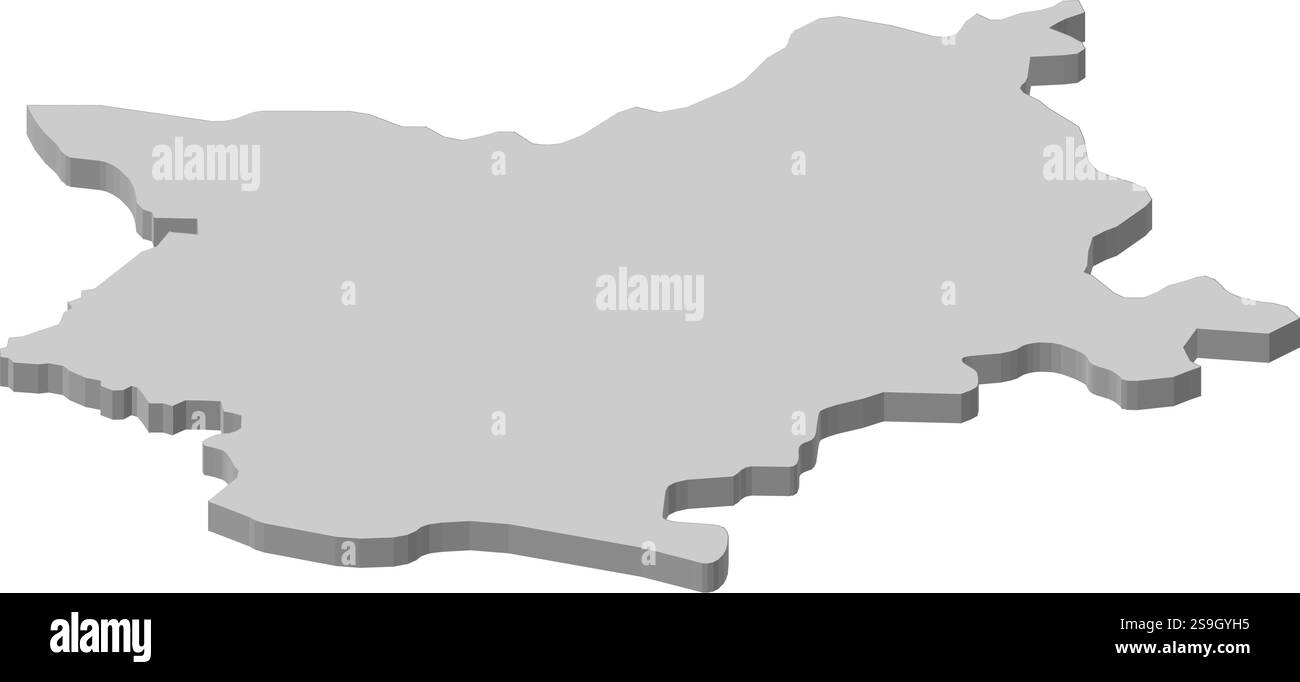 Map of Osijek-Baranja, a province of Croatia Stock Vector Image & Art ...