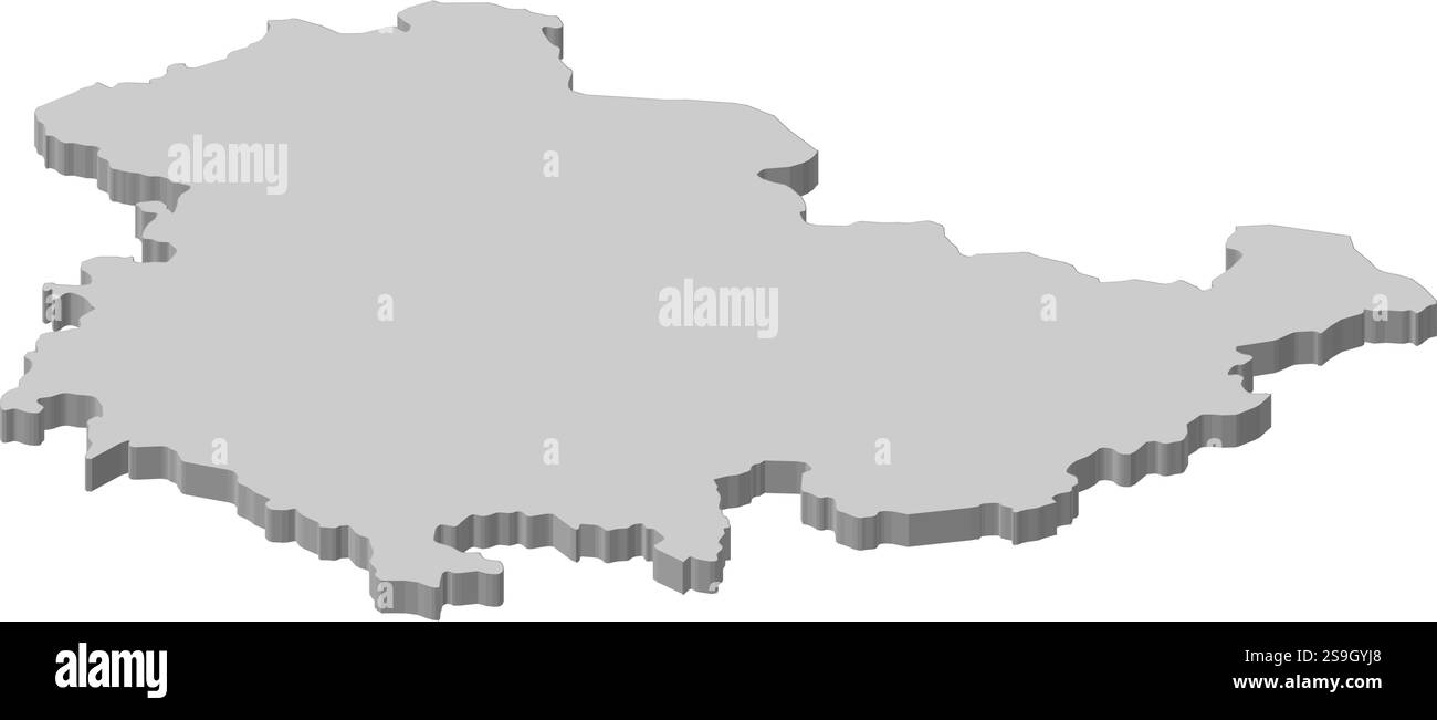 Map of Thuringia, a province of Germany Stock Vector Image & Art - Alamy