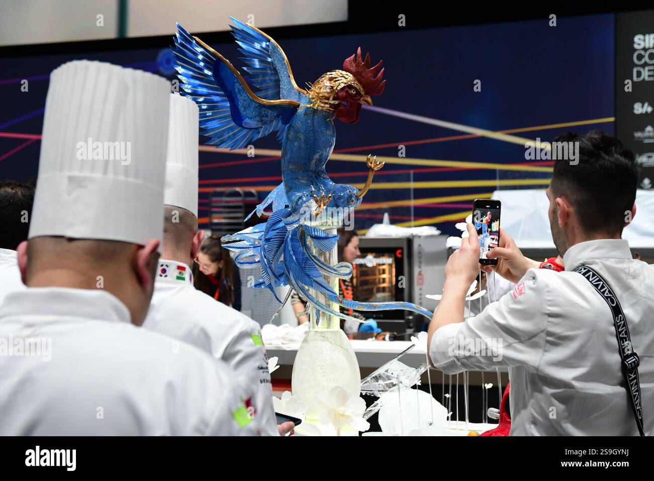 Sweet works of France during the Pastry World Cup at Sirha in Lyon. The ...
