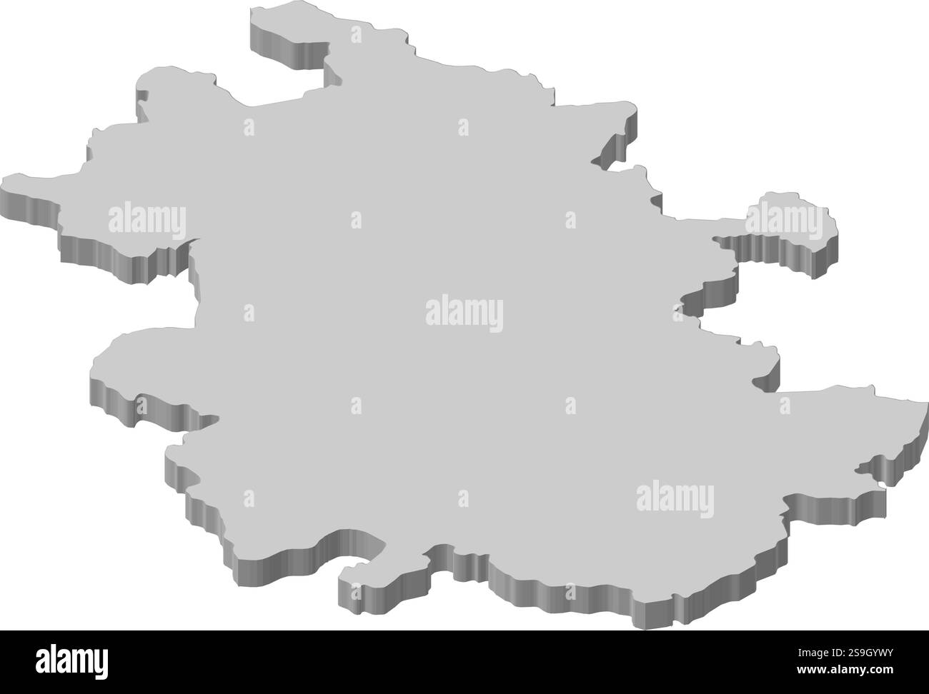 Anhui vector outline map hi-res stock photography and images - Alamy