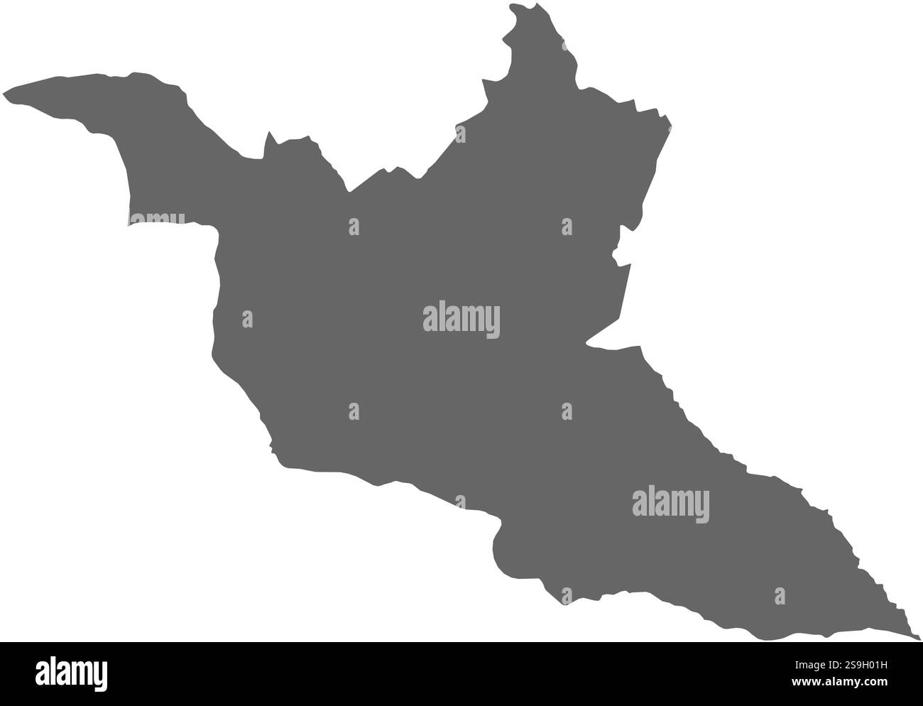 Map of Matabeleland South, a province of Zimbabwe Stock Vector Image ...