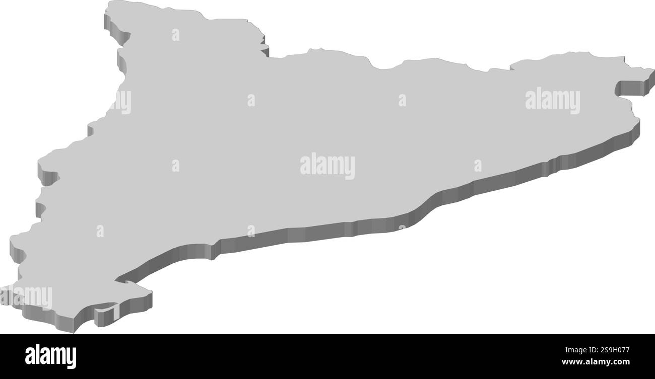 Map of Catalonia, a province of Spain Stock Vector Image & Art - Alamy