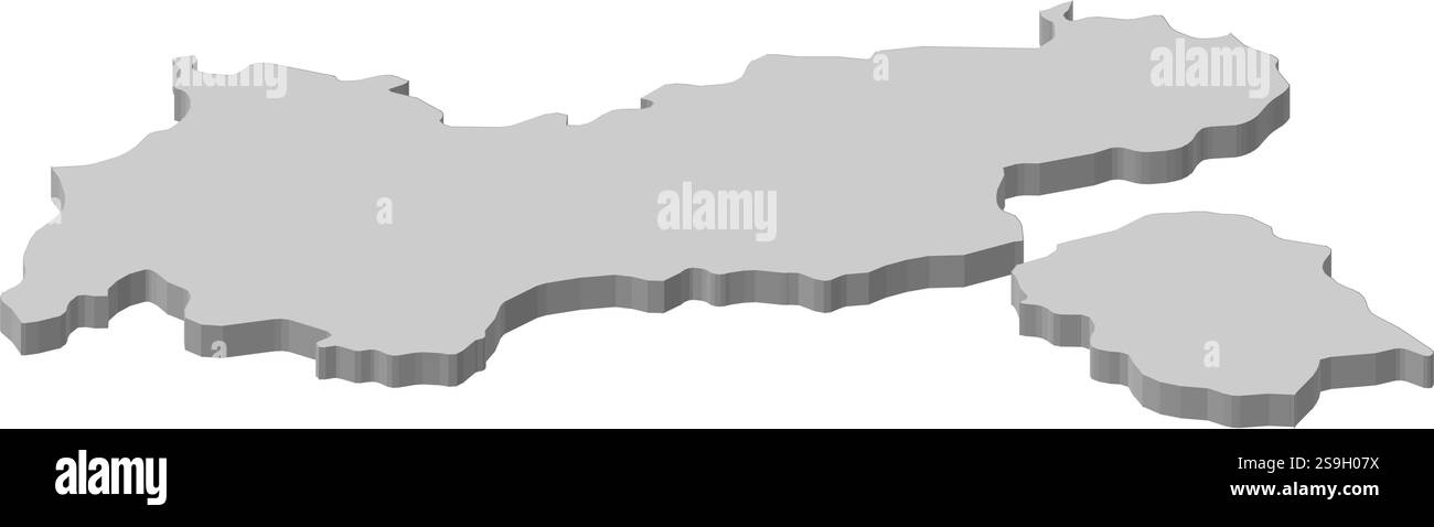 Map of Tyrol, a province of Austria Stock Vector Image & Art - Alamy