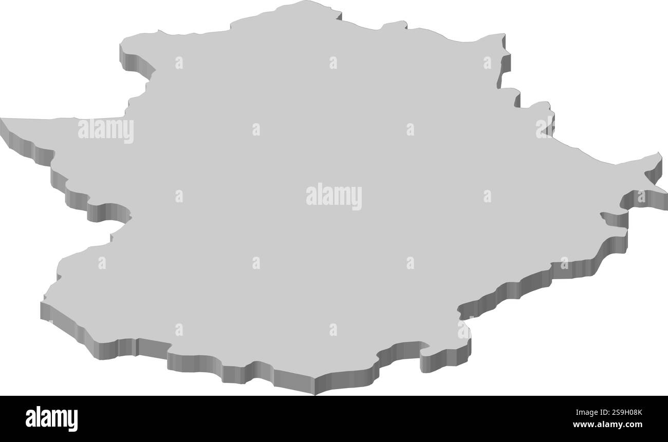Extremadura spain region map outline hi-res stock photography and images - Alamy