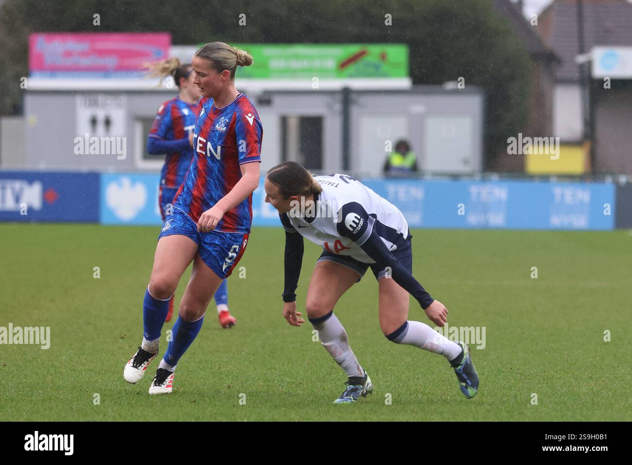 Aimee Everett (6 Crystal Palace) keeping Martha Thomas (17 Tottenham ...