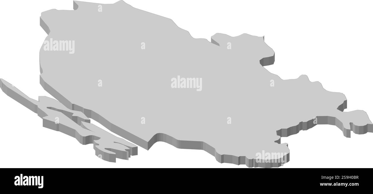 Map of Lika-Senj, a province of Croatia Stock Vector Image & Art - Alamy