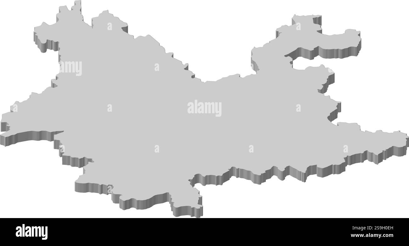 Map of Yunnan, a province of China Stock Vector Image & Art - Alamy