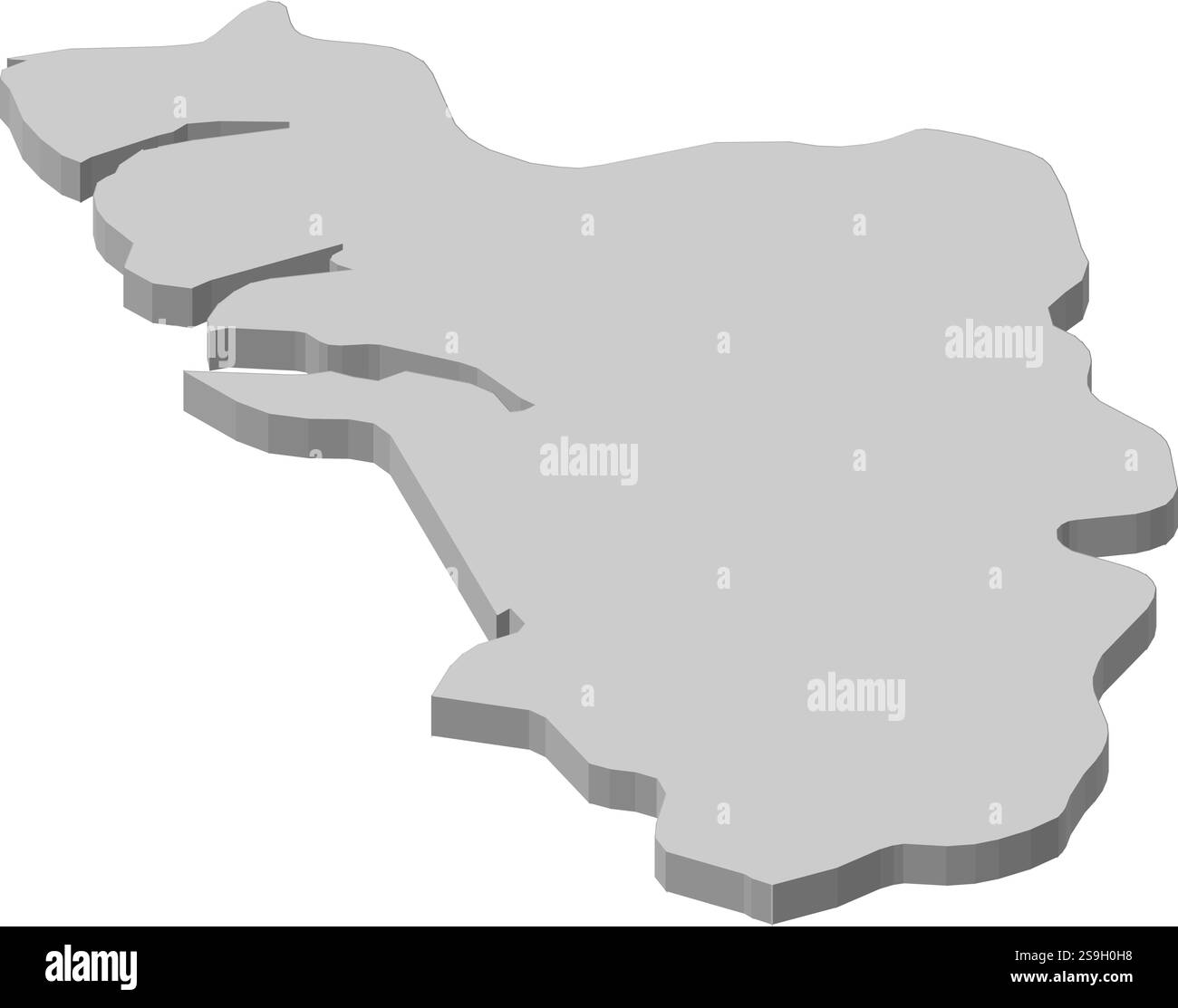 3d map goa state hi-res stock photography and images - Alamy