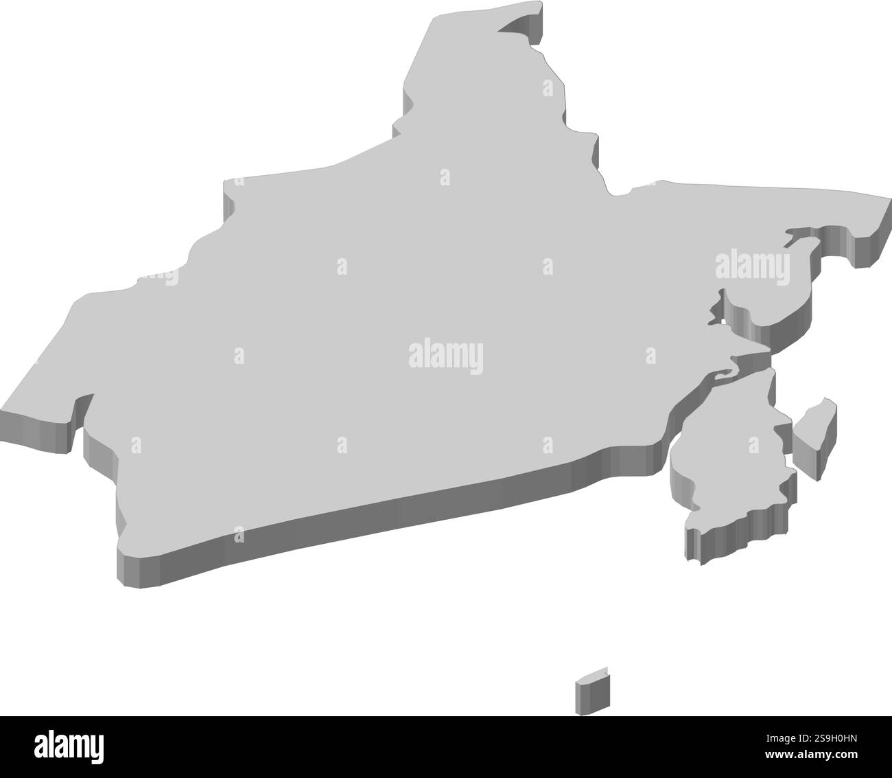 Map of South Kalimantan, a province of Indonesia Stock Vector Image ...