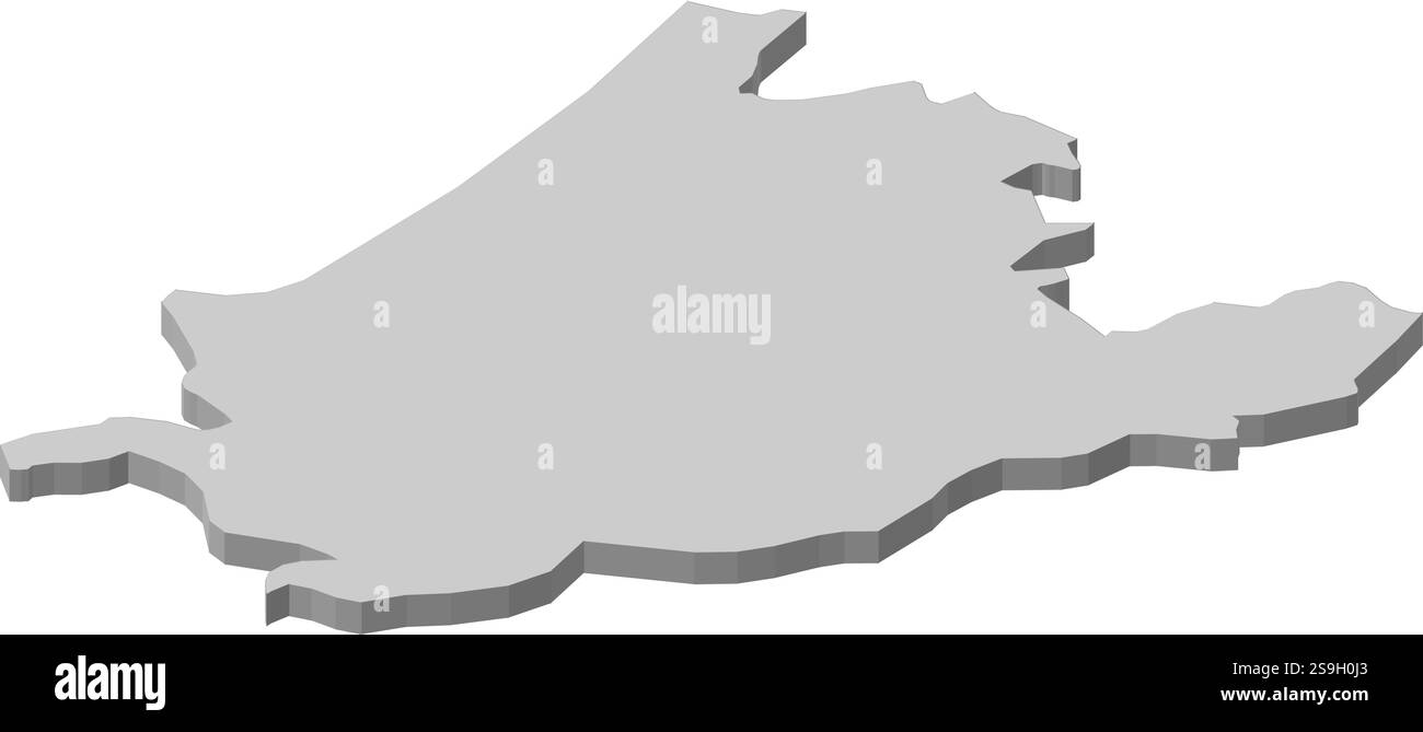 Map of South Holland, a province of Netherlands Stock Vector Image ...