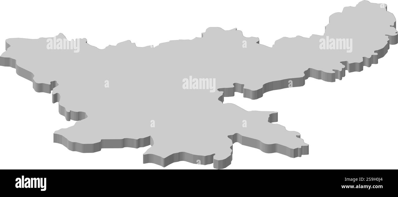 Map jharkhand province india Cut Out Stock Images & Pictures - Alamy