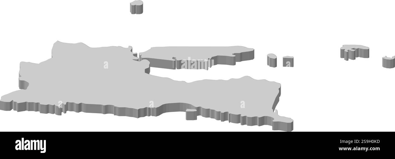 Map of East Java, a province of Indonesia Stock Vector Image & Art - Alamy