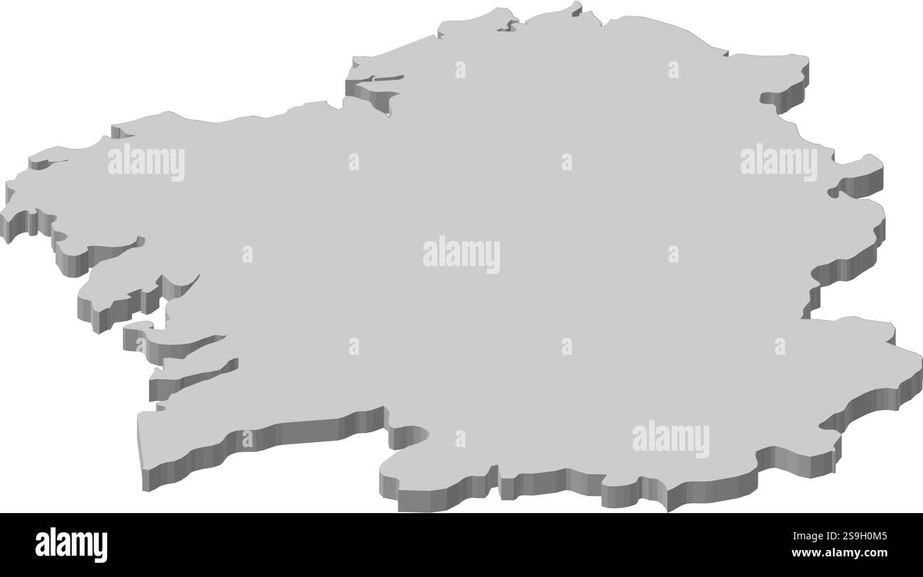 Map of Galicia, a province of Spain Stock Vector Image & Art - Alamy