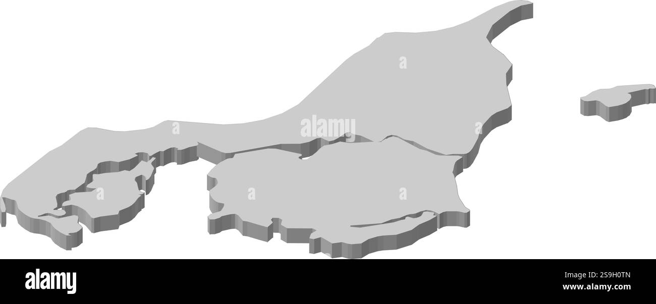 Map of North Denmark, a province of Danmark Stock Vector Image & Art ...