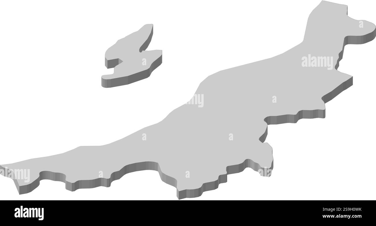 Vector map of niigata hi-res stock photography and images - Alamy