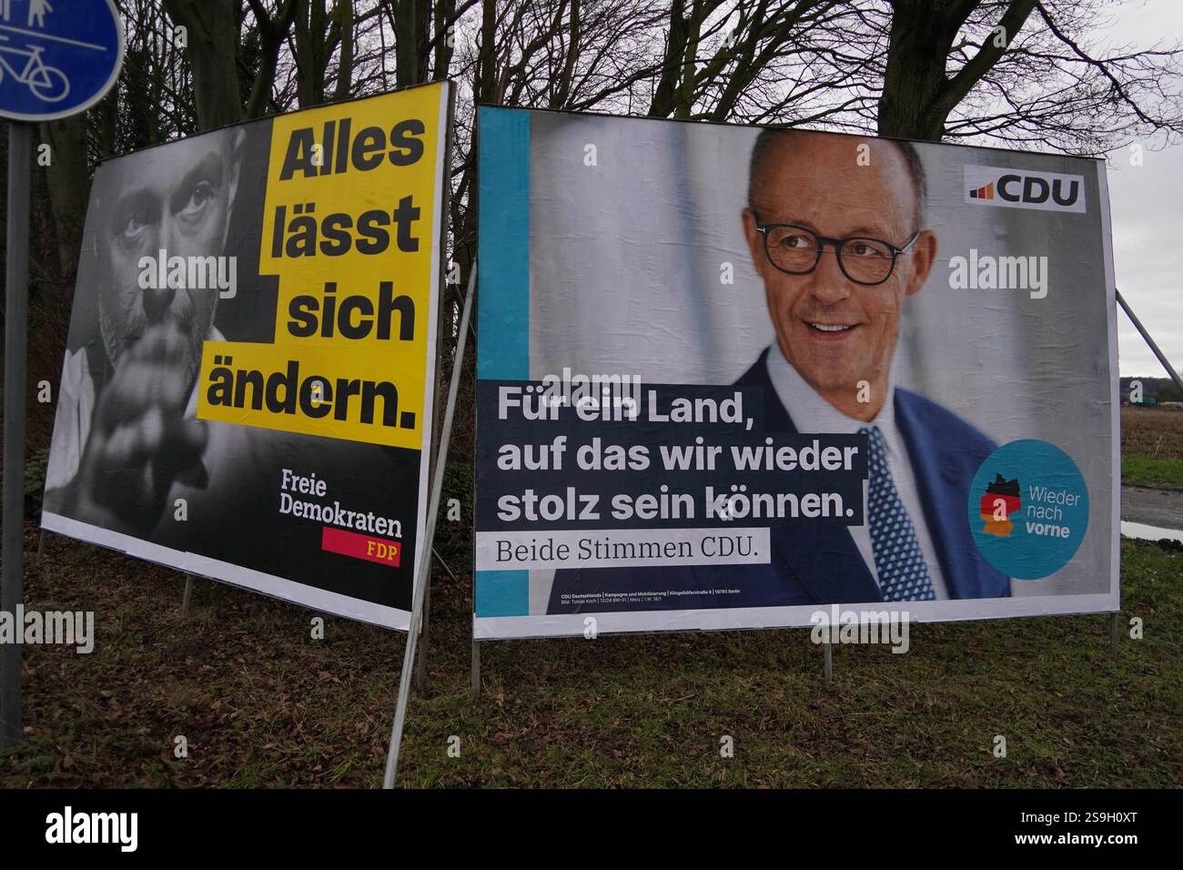 Köln, Wahlkampfplakate zur Bundestagswahl zum 21. Deutschen Bundestag ...