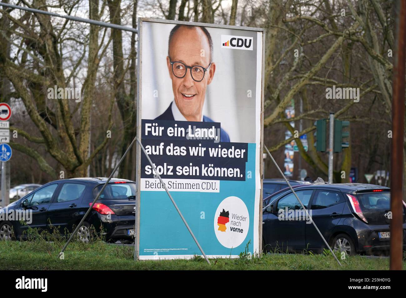 Köln, Wahlkampfplakate zur Bundestagswahl zum 21. Deutschen Bundestag ...