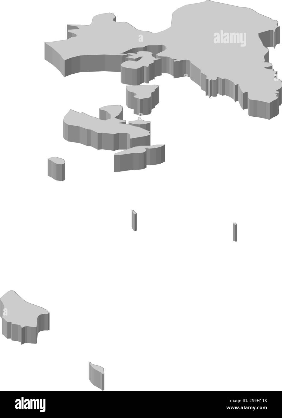 Attica vector outline map hi-res stock photography and images - Alamy