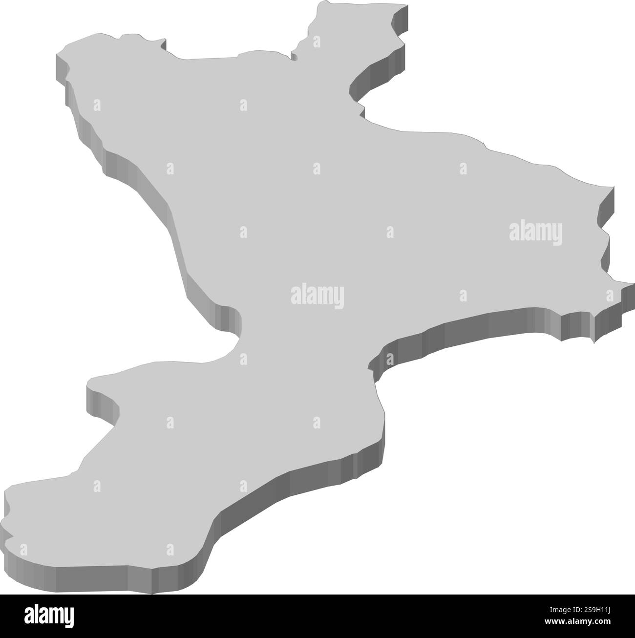 Map of Calabria, a province of Italy Stock Vector Image & Art - Alamy