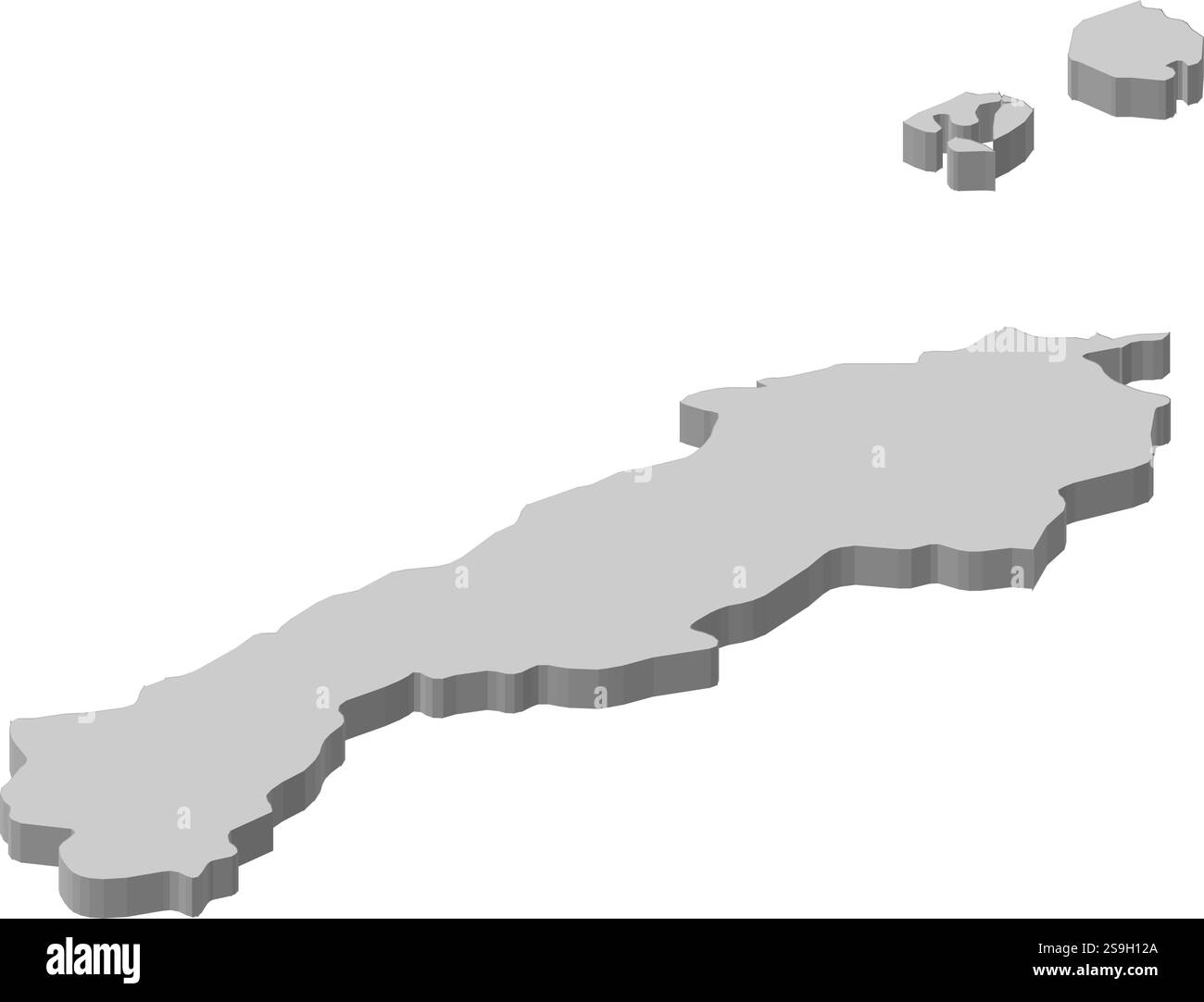Map of shimane hi-res stock photography and images - Alamy
