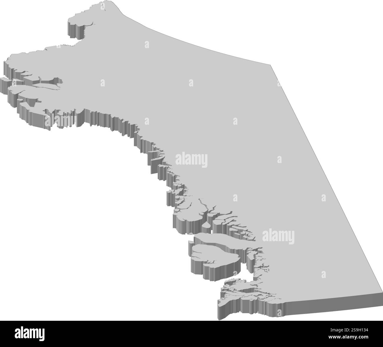Map of Qaasuitsup, a province of Greenland Stock Vector Image & Art - Alamy