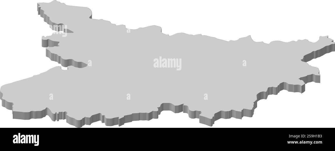 Bihar vector outline map hi-res stock photography and images - Alamy