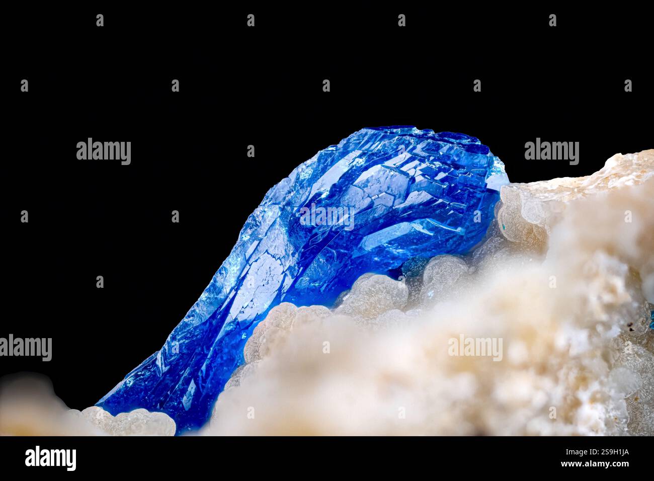 Blue Veszelyite. Specimen from Sanguozhuang, yunnan, China. Micro ...