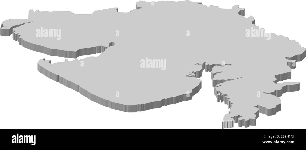 3d map gujarat state hi-res stock photography and images - Alamy