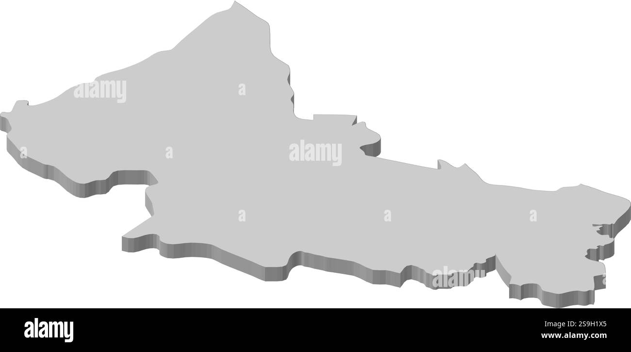 Map of San Luis Potosi, a province of Mexico Stock Vector Image & Art ...