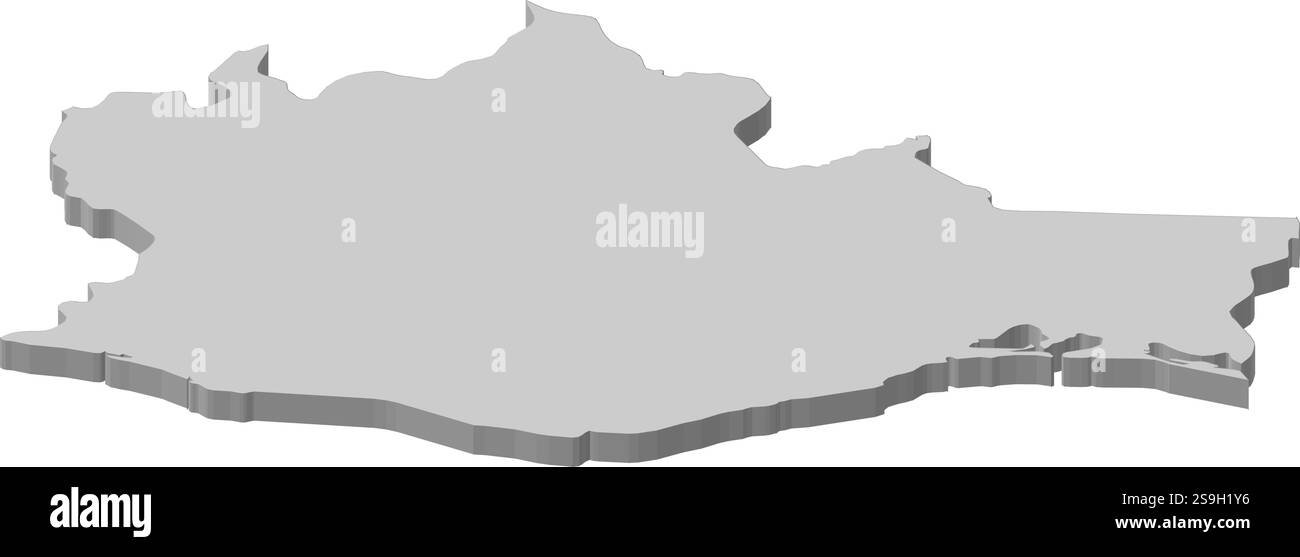 Map of Oaxaca, a province of Mexico Stock Vector Image & Art - Alamy