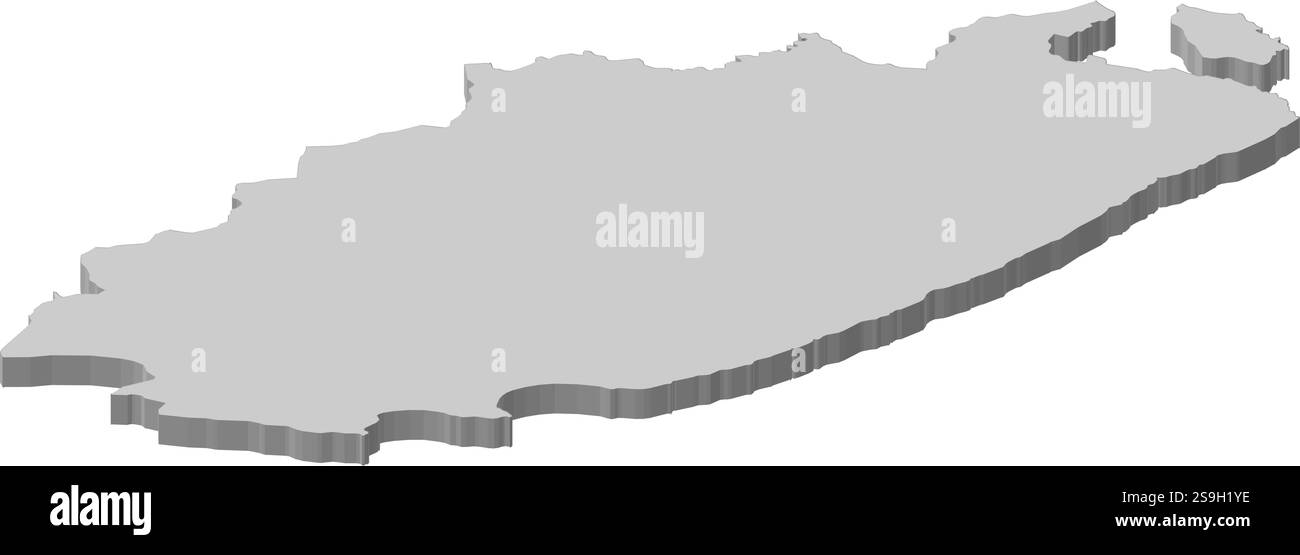 Map of Eastern Cape, a province of South Africa Stock Vector Image ...