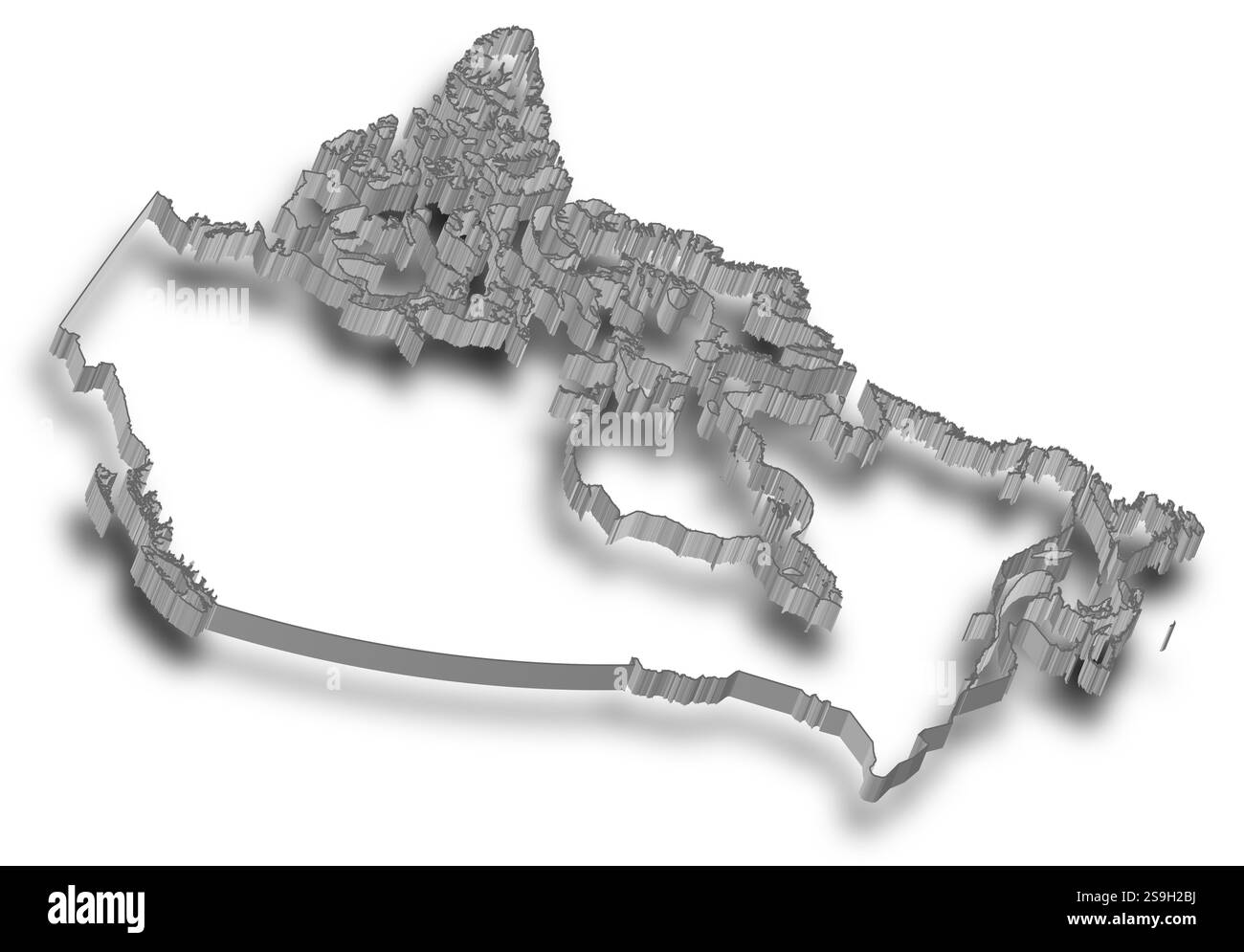 Map of Canada, the Contour is designed as a wall Stock Vector Image ...