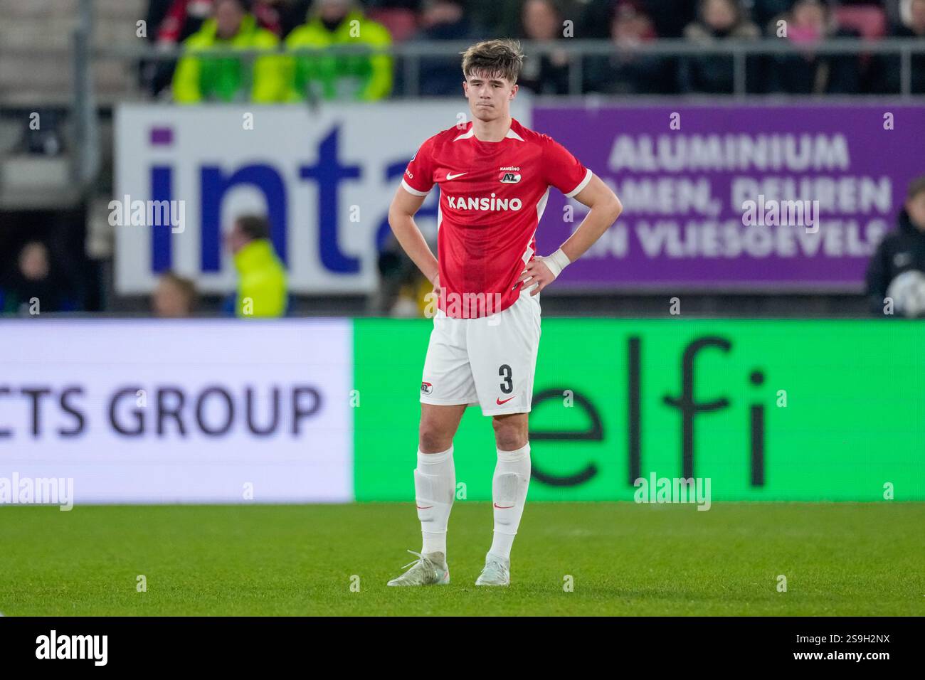 ALKMAAR, NETHERLANDS - JANUARY 26: Wouter Goes of AZ looks dejected ...
