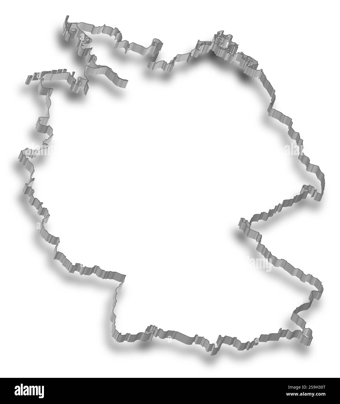 Map of Germany, the Contour is designed as a wall Stock Vector Image ...