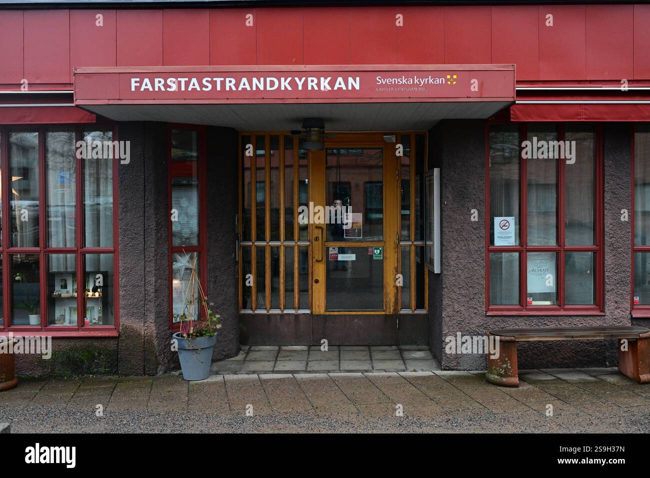 Stockholm, Uppland, Sweden. December 29 2024. Church exterior in Farsta ...