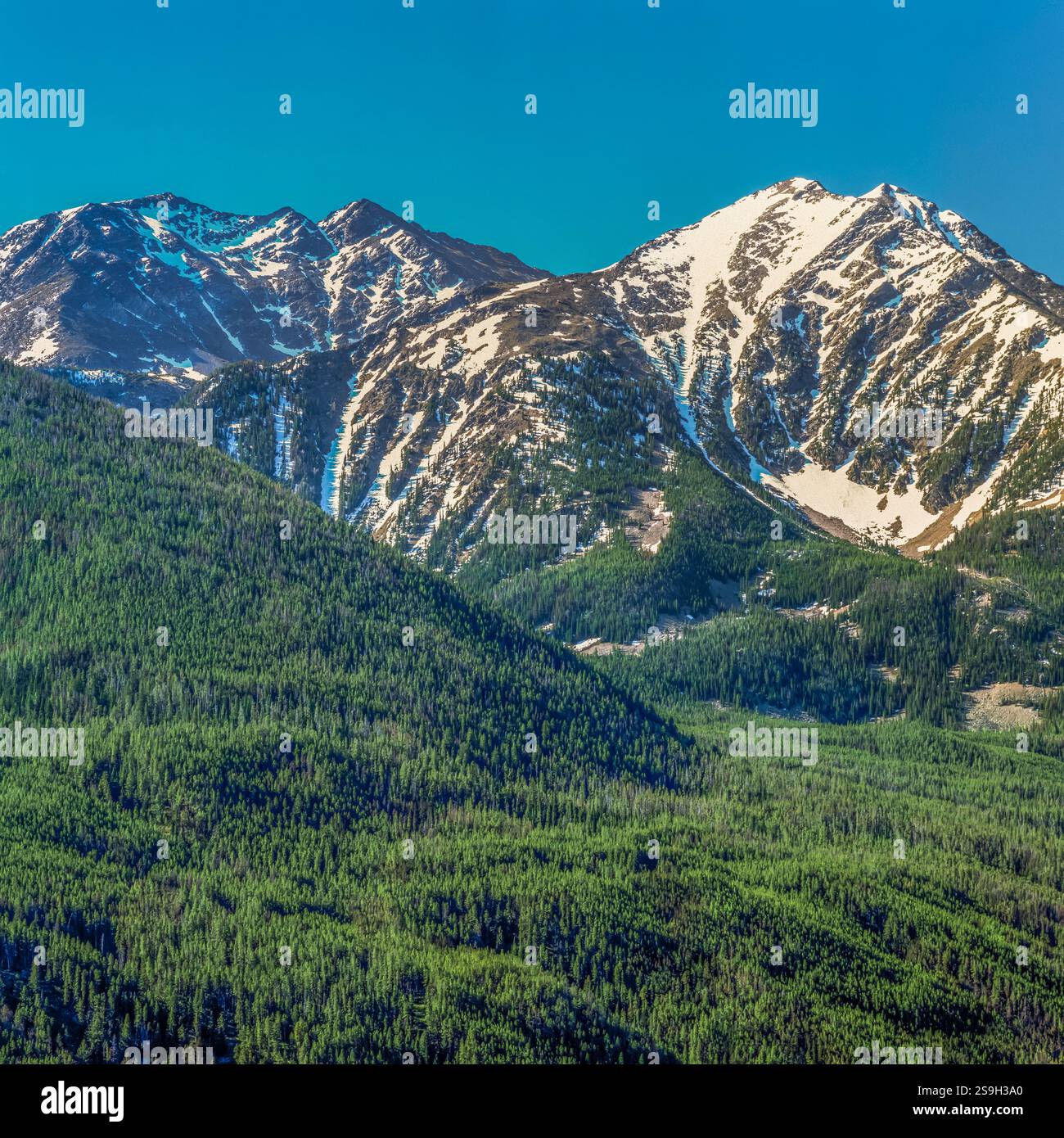 gallatin peak in the spanish peaks section of the madison range in the ...