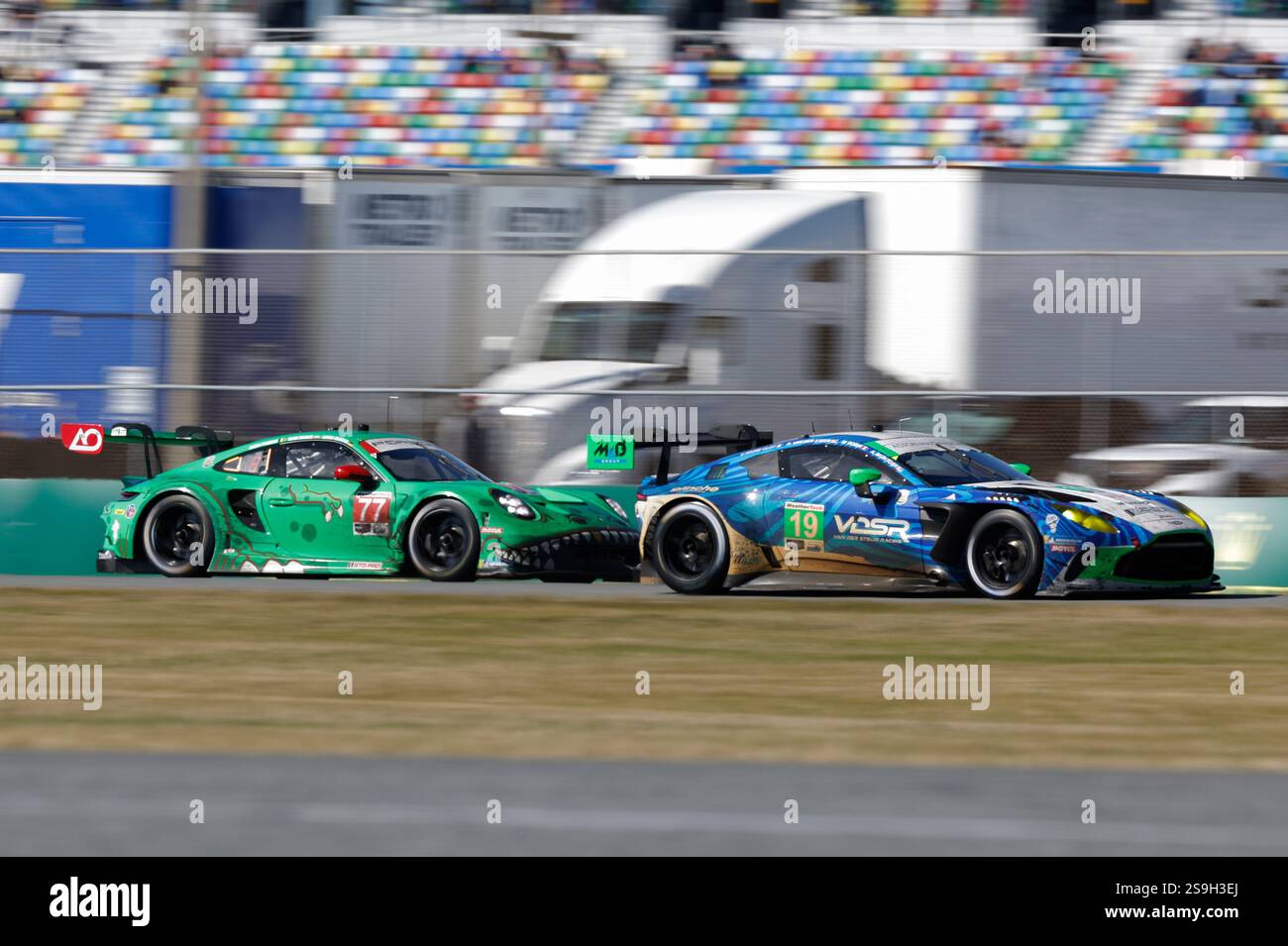 DAYTONA BEACH, FL - JANUARY 26: The #19 van der Steur Racing Aston ...