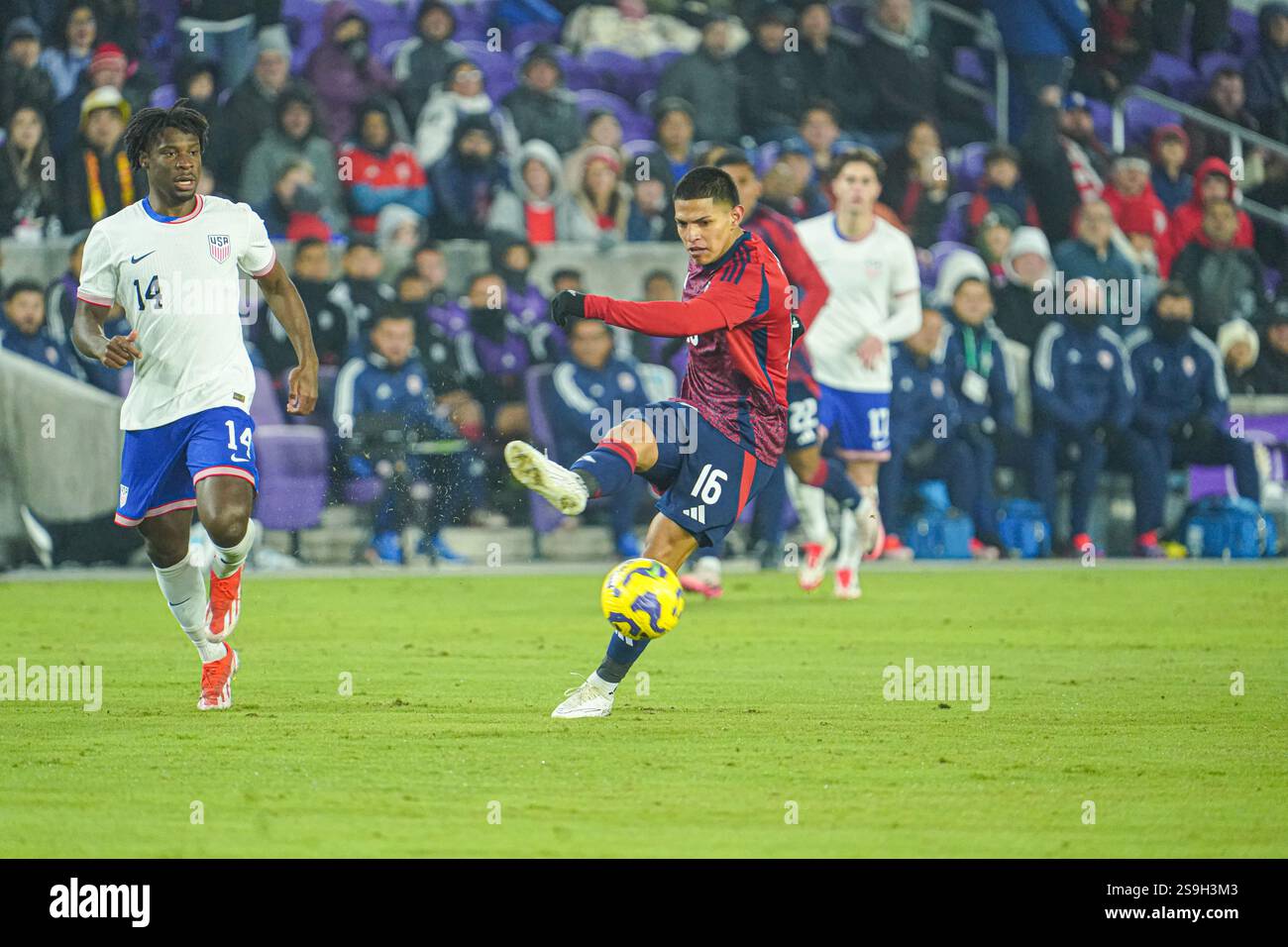 Orlando, Florida, January 22, 2025, Costa Rica midfielder Alejandro ...