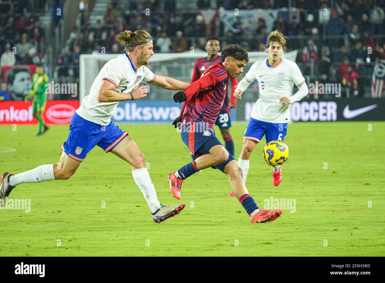 Orlando, Florida, January 22, 2025, Costa Rica forward Andy Rojas #7 ...