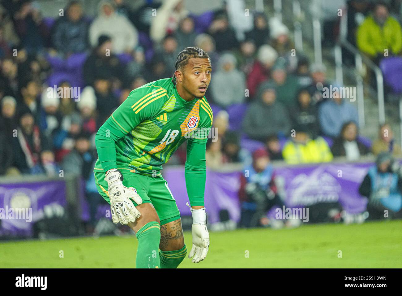 Orlando, Florida, January 22, 2025, Costa Rica goalkeeper Esteban ...