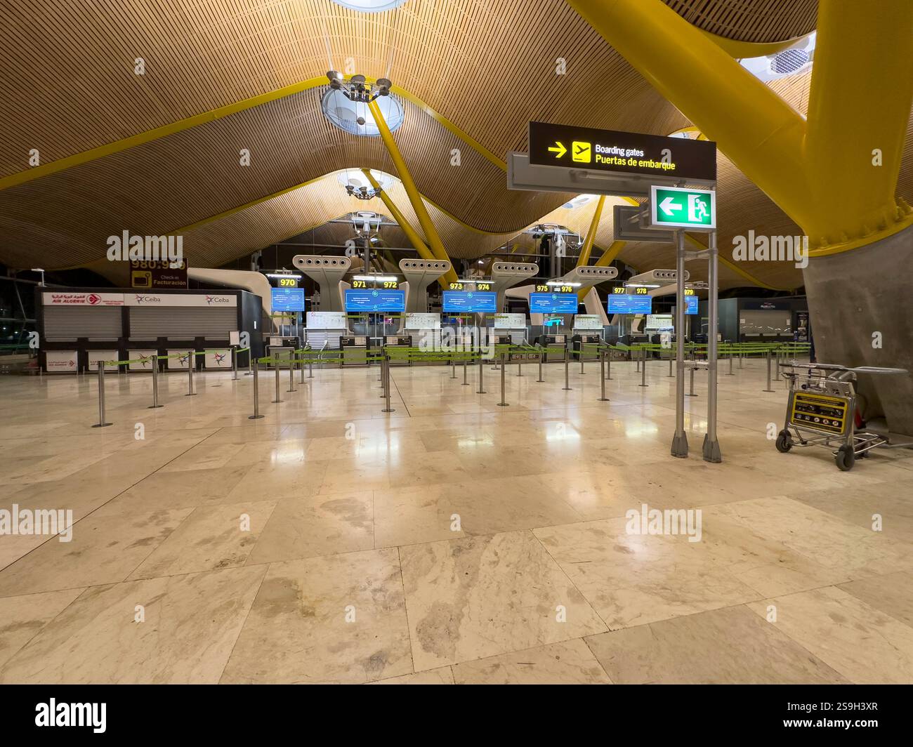 Madrid, Spain; November 7, 2024: Find your check-in counter in Madrid ...