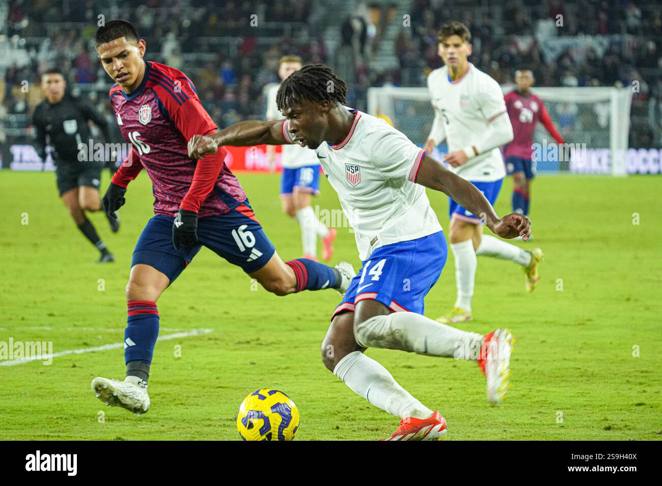 Orlando, Florida, January 22, 2025, USA midfielder Emeka Eneli #14 ...